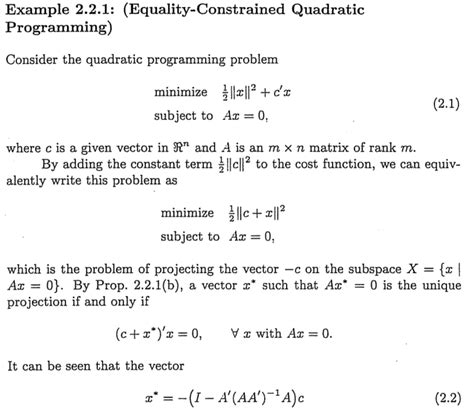 Convex Analysis How To Derive The Solution In Quadratic Optimization