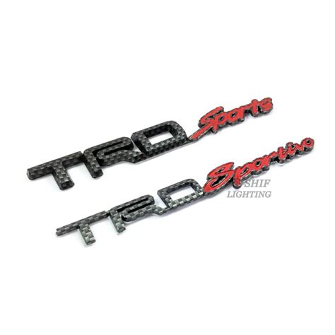 碳纖維 Trd Sports Sportivo 汽車標誌貼紙豐田 蝦皮購物