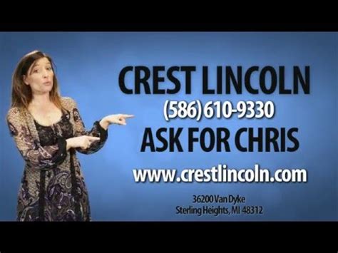 Top Lincoln Dealer In Michigan Chris Tessmar At Crest Lincoln Youtube