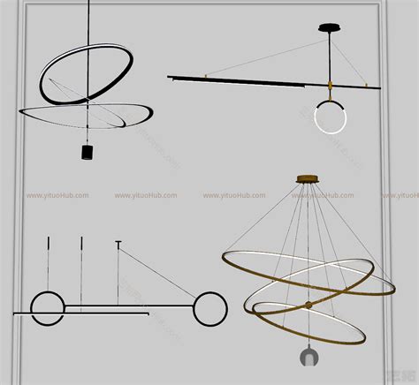 现代吊灯 金属环形吊灯 客餐厅吊灯 卧室房间吊灯 大厅大堂吊灯 书房茶室吊灯模型 现代吊灯 金属环形吊灯 客餐厅吊灯 卧室房间吊灯 大厅大堂吊灯 书房茶室吊灯su模型下载【id