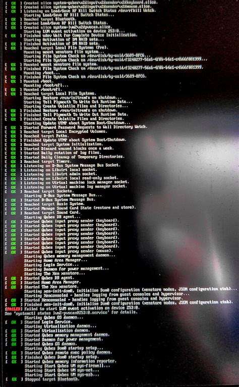 Qubes 4 1 Hangs On Startup Failed To Start Lvm Event Activation General Qubes Os Forum