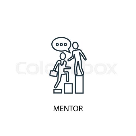 Mentor Concept Line Icon Simple Stock Vector Colourbox