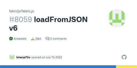 Loadfromjson V6 · Fabricjs Fabricjs · Discussion 8059 · Github