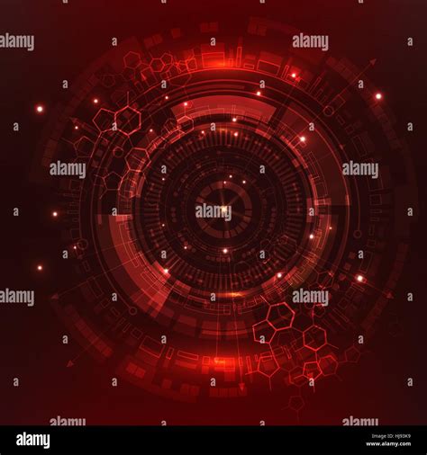 Abstract Vector Background Red Sci Fi Futuristic User Interface Stock Vector Image And Art Alamy