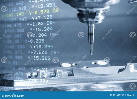 The Abstract Scene Cnc Milling Machine With The G Code Data Background