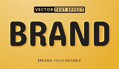 Premium Vector Emboss Brand Text Effect