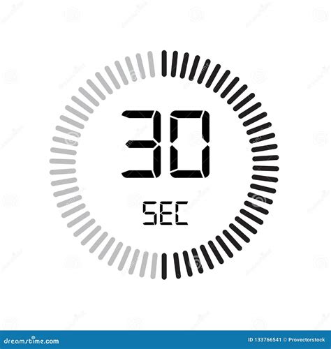 The 49 Seconds Icon Digital Timer Clock And Watch Timer Countdown Symbol Isolated On White