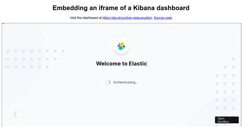 Embed Kibana Codesandbox