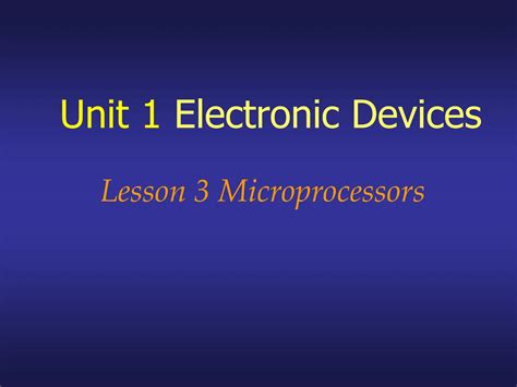 Lesson 3 Microprocessors Lecture 2 Ppt