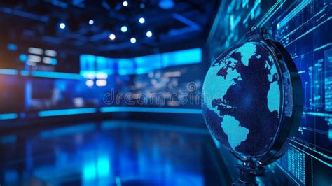 A Globe In A Futuristic Setting Representing Global Connectivity Data