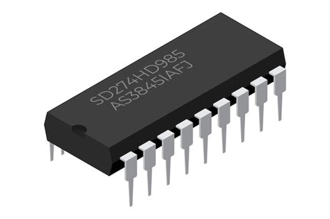 Premium Vector Microchip Computer Electronic Component Microchip Icon