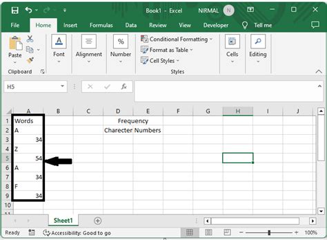 How To Determine Frequency Of A Charactertextstring In An Excel Range
