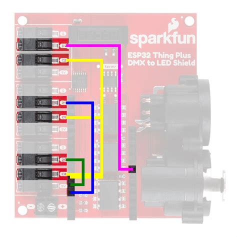 sparkfun esp32 dmx to led shield