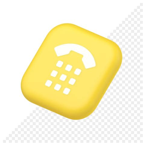 Premium Psd Phone Call Button Handset Mobile Contact Communication Symbol Website Icon 3d