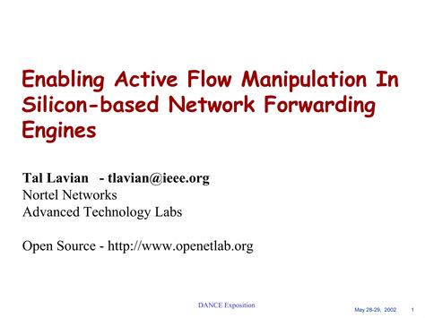 Enabling Active Flow Manipulation In Silicon Based Network Forwarding