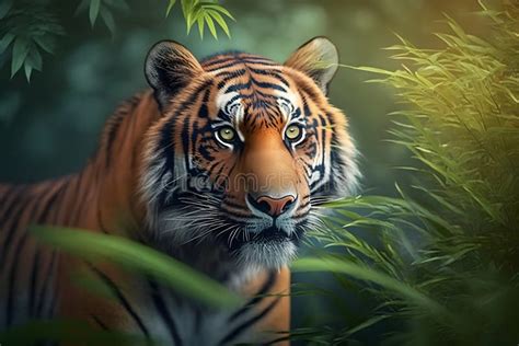 Tiger Wild In The Jungle Neural Network Ai Generated Stock Illustration Illustration Of