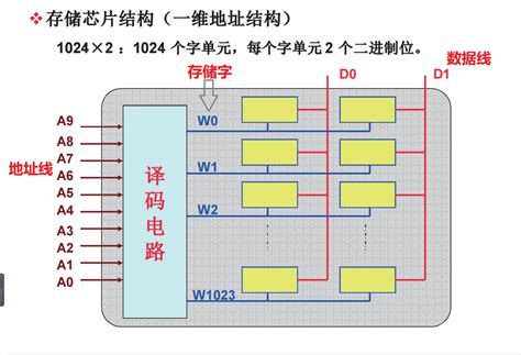 存储系统 存储芯片结构存储芯片一维地址结构线选法和二维地址结构 Csdn博客