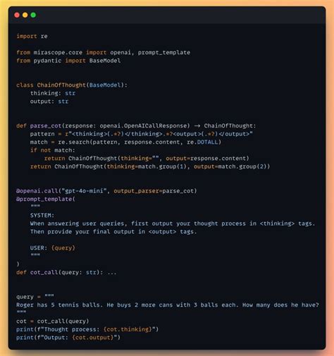 William Bakst On Linkedin Did You Know You Can Use Output Parsers In Mirascope To Easily Parse Cot