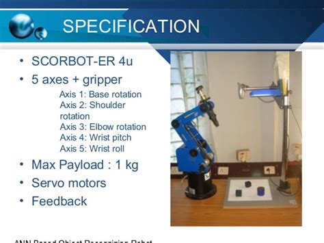 Artificial Neural Network Based Object Recognizing Robot