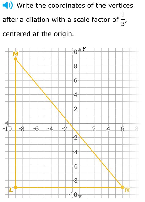 Solved Write The Coordinates Of The Vertices After A Dilation With A Scale Factor Of 1 3 Cen