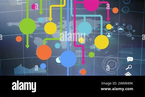 Animation Of Network Of Connections With Digital Icons Over World Map In Background Global