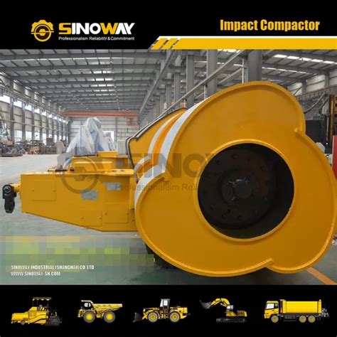 3 Sided Pull Behind Roller Compactor 16 Ton Towable Impact Roller Compactor For Sale Rapid