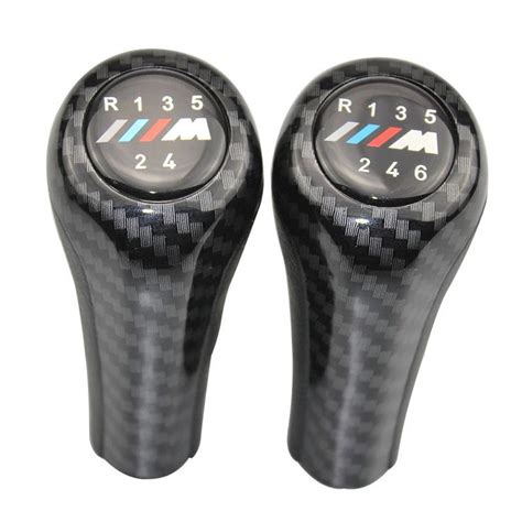 Carbon Fiber Black 56 Speed Shifter Knob For Bmw E81 E82 E87 E46 E90