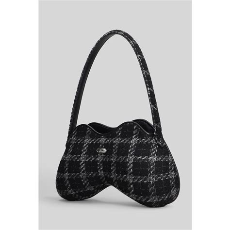 Diesel Play Double D Shoulder Bag In Black Polyester X10327p8629t8013