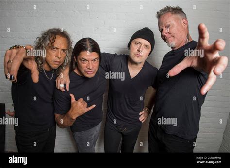 In This Sept 22 2016 Photo Metallica Band Members From Left Kirk