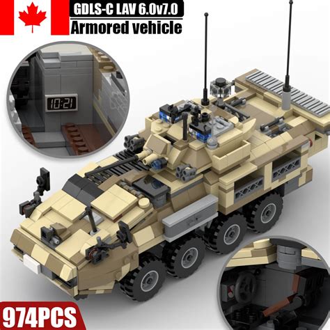 Moc Canadian Lav 6 Ifv 974 Pieces Brickarmytoys