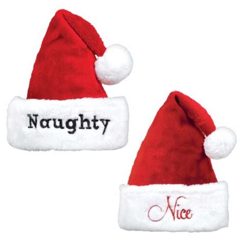 Naughty And Nice Santa Hat Set 1 Harris Teeter