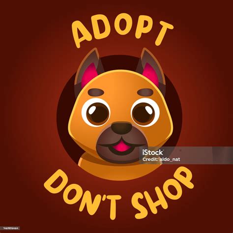 귀여운 귀여운 강아지 강아지 입양 마스코트 만화 포스터 벽지 디자인 소셜 미디어 일러스트 레이 션 캐릭터 벡터 아트 가축에 대한 스톡 벡터 아트 및 기타 이미지 Istock