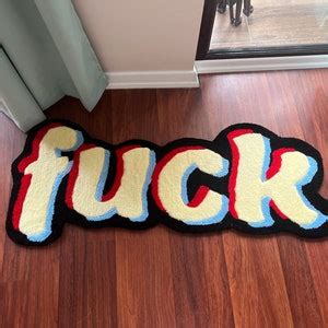 Fuck Tufted Rug Handmade Etsy