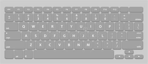 Computer Keyboard Layout Stock Illustration Illustration Of Gray 9119140