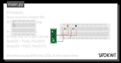 Single Board Led Two Leds Wokwi Esp32 Stm32 Arduino Simulator