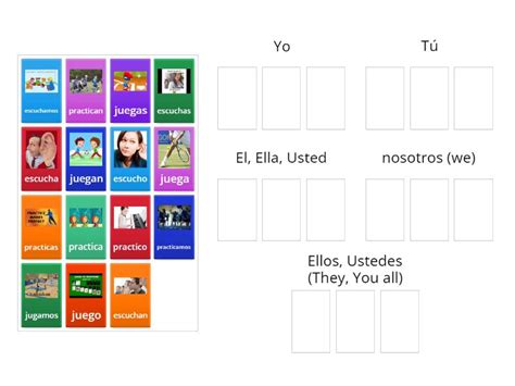 Present Tense Verb Practice Group Sort