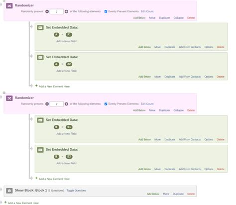Help With Randomizing And Displaying One Choice From Multiple Subsets In Qualtrics Rank Order