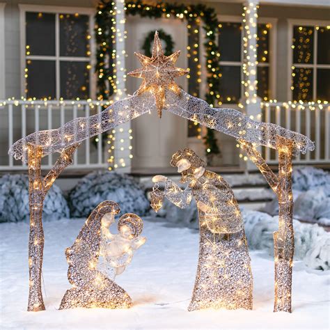 Joyfy 5 Ft Nativity Scene Yard Light Christmas Outdoor Decorations160