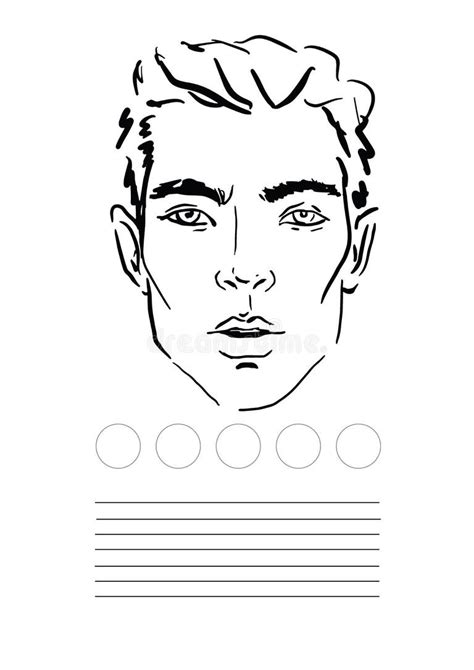 Male Blank Makeup Chart Stock Illustrations 36 Male Blank Makeup