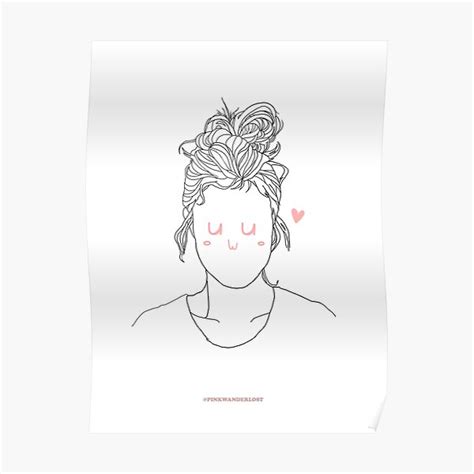 Uwu Girl Face Cute Illustration Poster For Sale By Weidesign