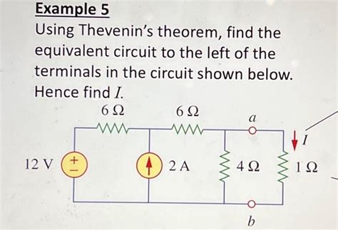 Solved Example Using Thevenin S Theorem Find The Chegg Com