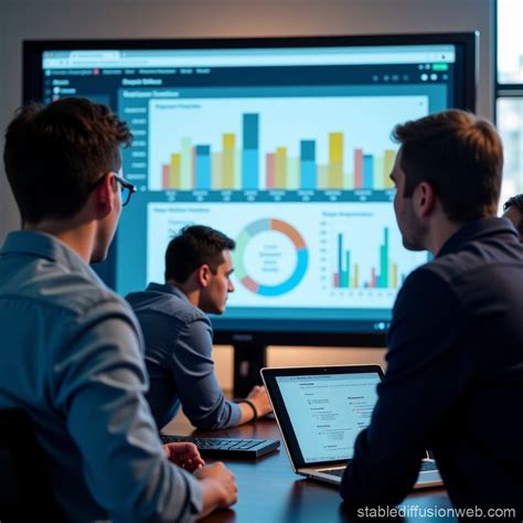 Agile Projects Team Analyzing Data Stable Diffusion Online