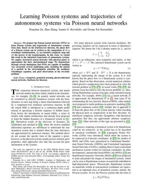 Learning Poisson Systems And Trajectories Of Autonomous Systems Via