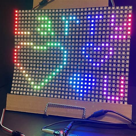 Ws2812 Flexible Fpcb Dot Matrix User Editable Animation Etsy