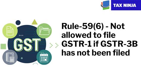 Not Allowed To File GSTR 1 If GSTR 3B Hasn T Been Filed Tax Ninja Serving Knowledge Digitally