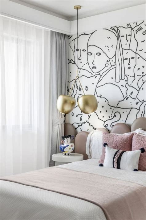 Стены в детской Ceiling Design Bedroom Bedroom Interior Luxury Bookcase