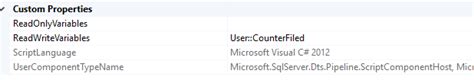 How Can Use Read And Write Variable In Ssis Script Component Stack