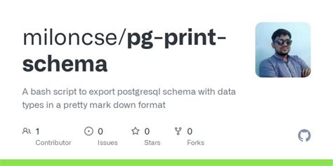 milon hossain on linkedin github miloncse pg print schema a bash script to export postgresql…