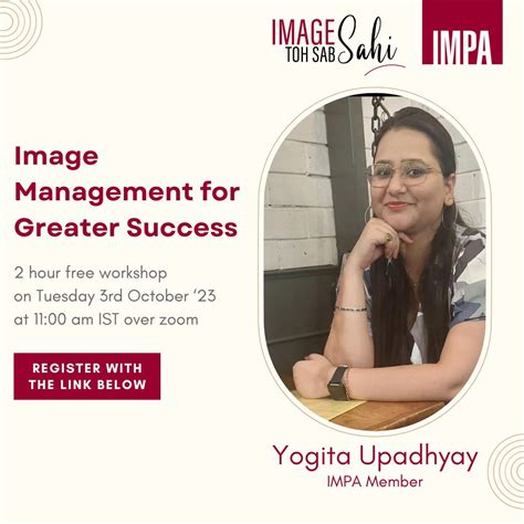 Yogita Upadhyay On Linkedin Imagemanagementforgreatersuccess Imagesahitohsabsahi Impa