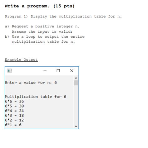 Solved Write A Program 15 Pts Program 1 Display The
